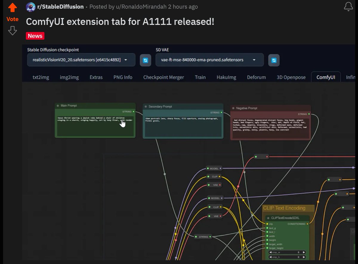 toyxyz on Twitter: "https://reddit.com/r/StableDiffusion/comments/14zndzm/comfyui_extension_tab ...