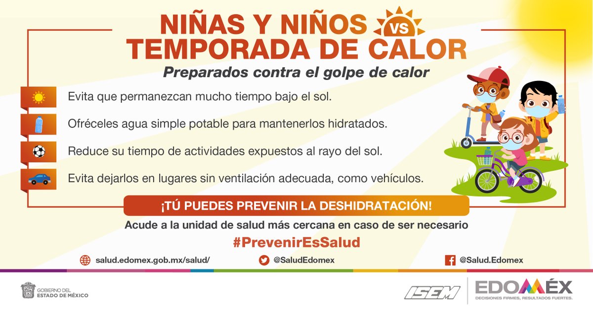 Secretaría de Salud del Estado de México on Twitter: "¿Sabías qué... La temporada de calor está ...