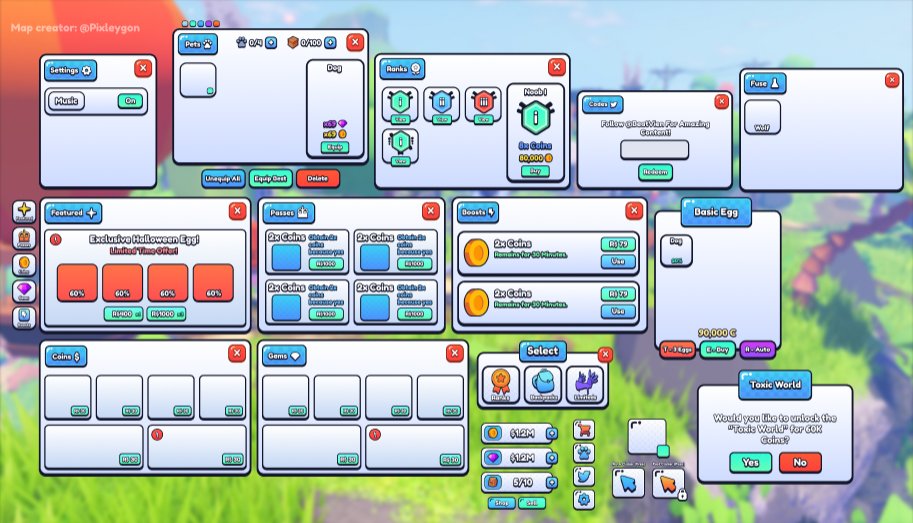 BeatVien on Twitter: "🖱️ | Clicker Simulator UI Recieved a full game commission a while ago to ...
