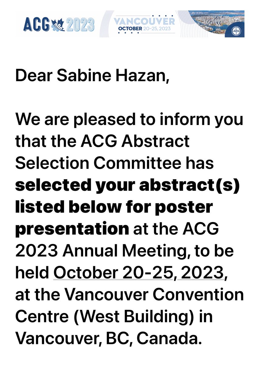 Sabine Hazan Md On Twitter Thank You Amcollegegastro For Accepting 4