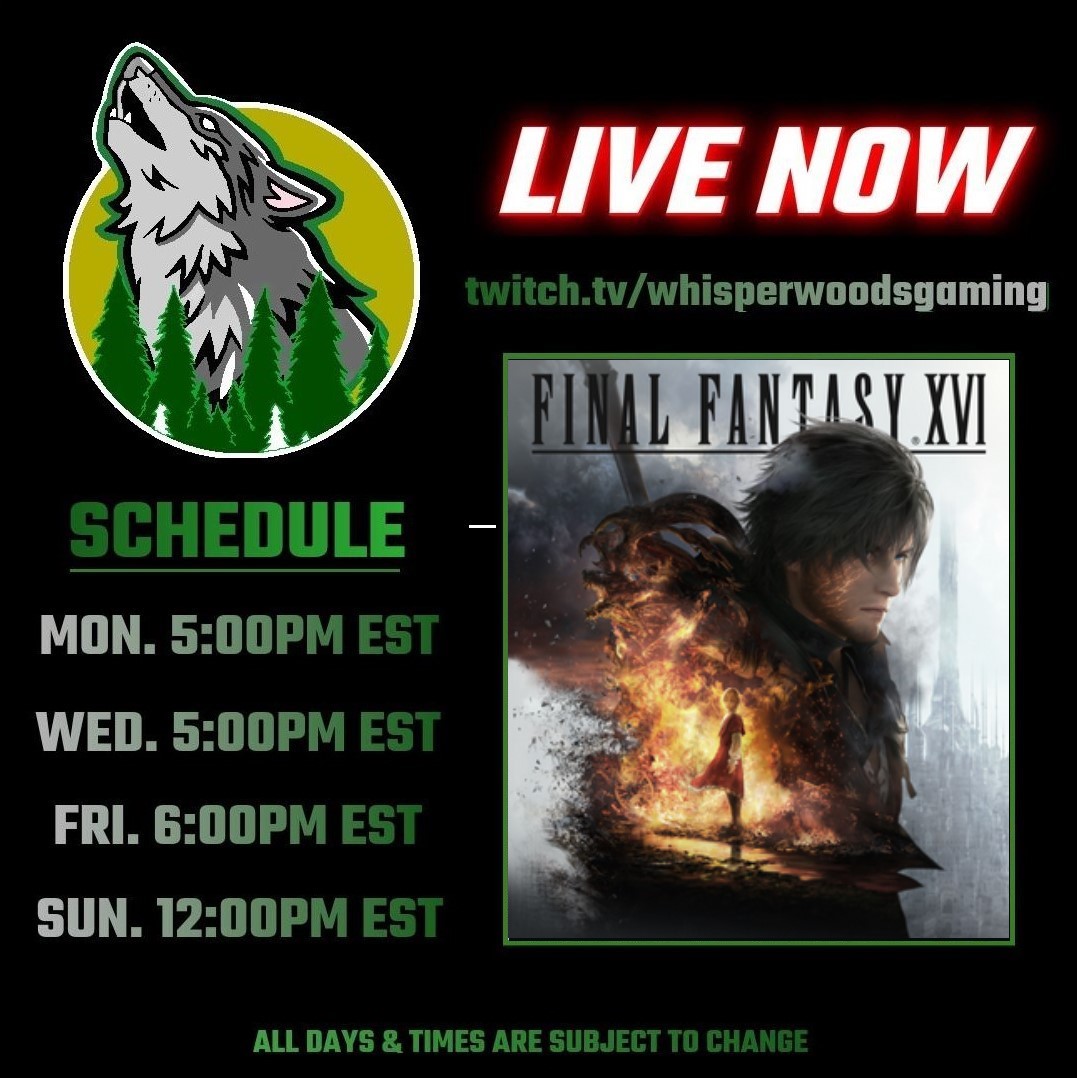 WhisperWoodsGaming on Twitter: "FPT of FF16! First time playing! Part 2 NOW LIVE With Some Final ...