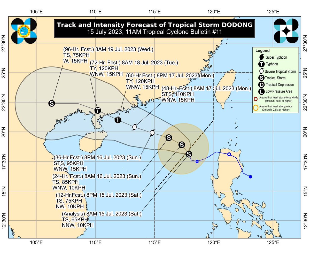 Ariel Rojas on Twitter: "JUST IN: Lumakas pa bilang Tropical Storm ang Bagyong #DodongPH habang ...