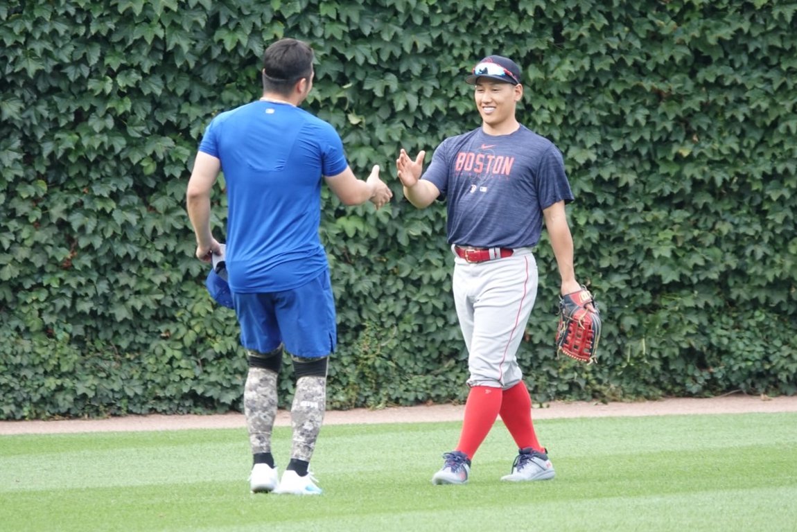 Full Count Mlb取材班 On Twitter レッドソックス 吉田正尚 外野手と カブス 鈴木誠也 外野手が再会👍 シーズン後半初戦に早速直接対決が実現🔥 グラウンドで