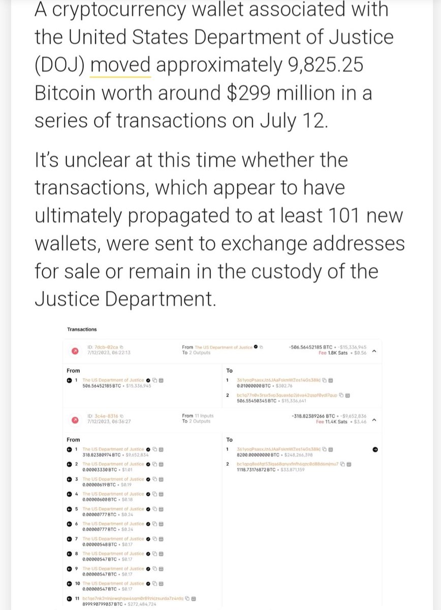 Special Situations 🌐 Research Newsletter (Jay) on Twitter: "Govt crypto liquidation related to ...