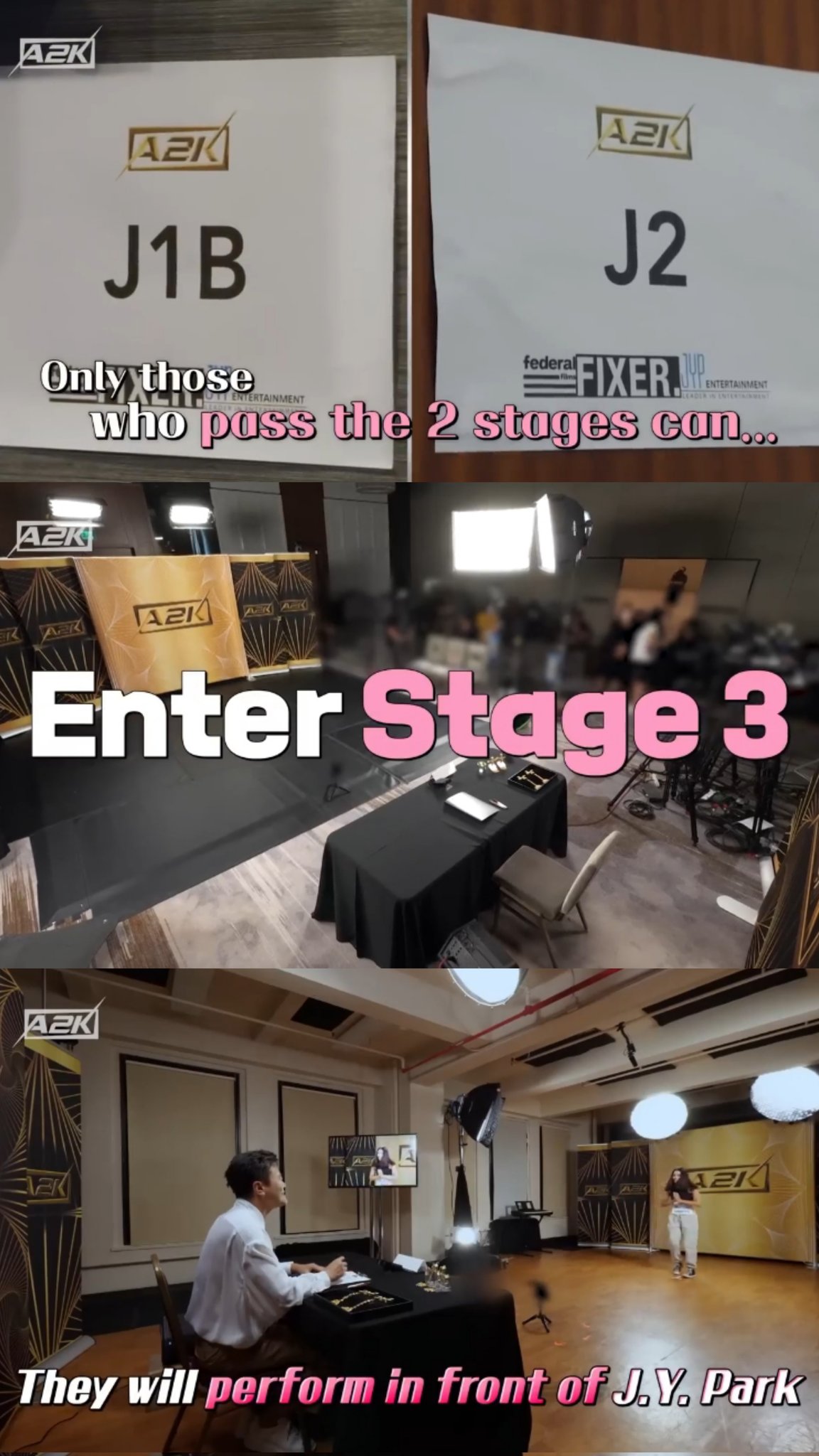 JYP TRAINEES on Twitter: "[📺 RECAP | EP. 1] The A2K Audition has 3 stages: • Stage 1 - Judged by ...