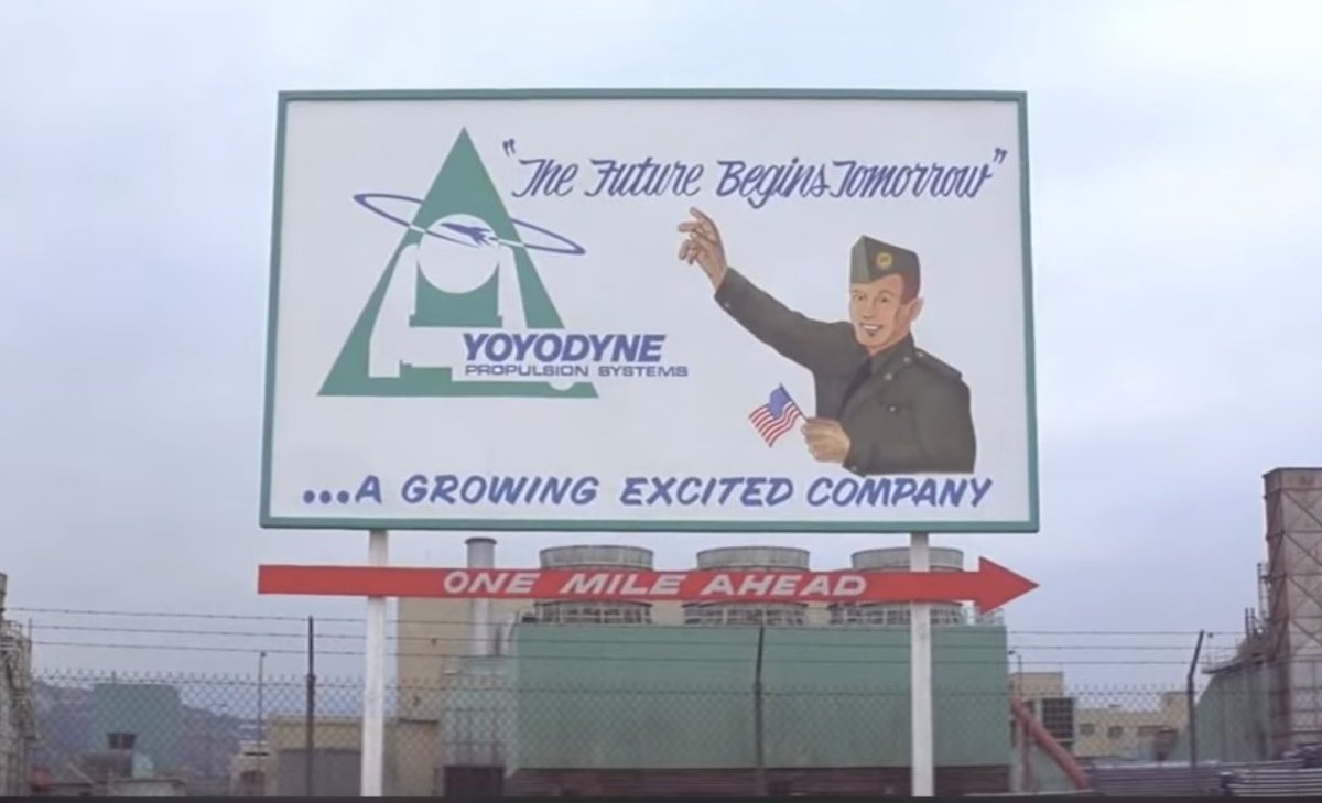 Yoyodyne billboard, seen for a brief moment in the film "The Adventures of Buckaroo Banzai ...