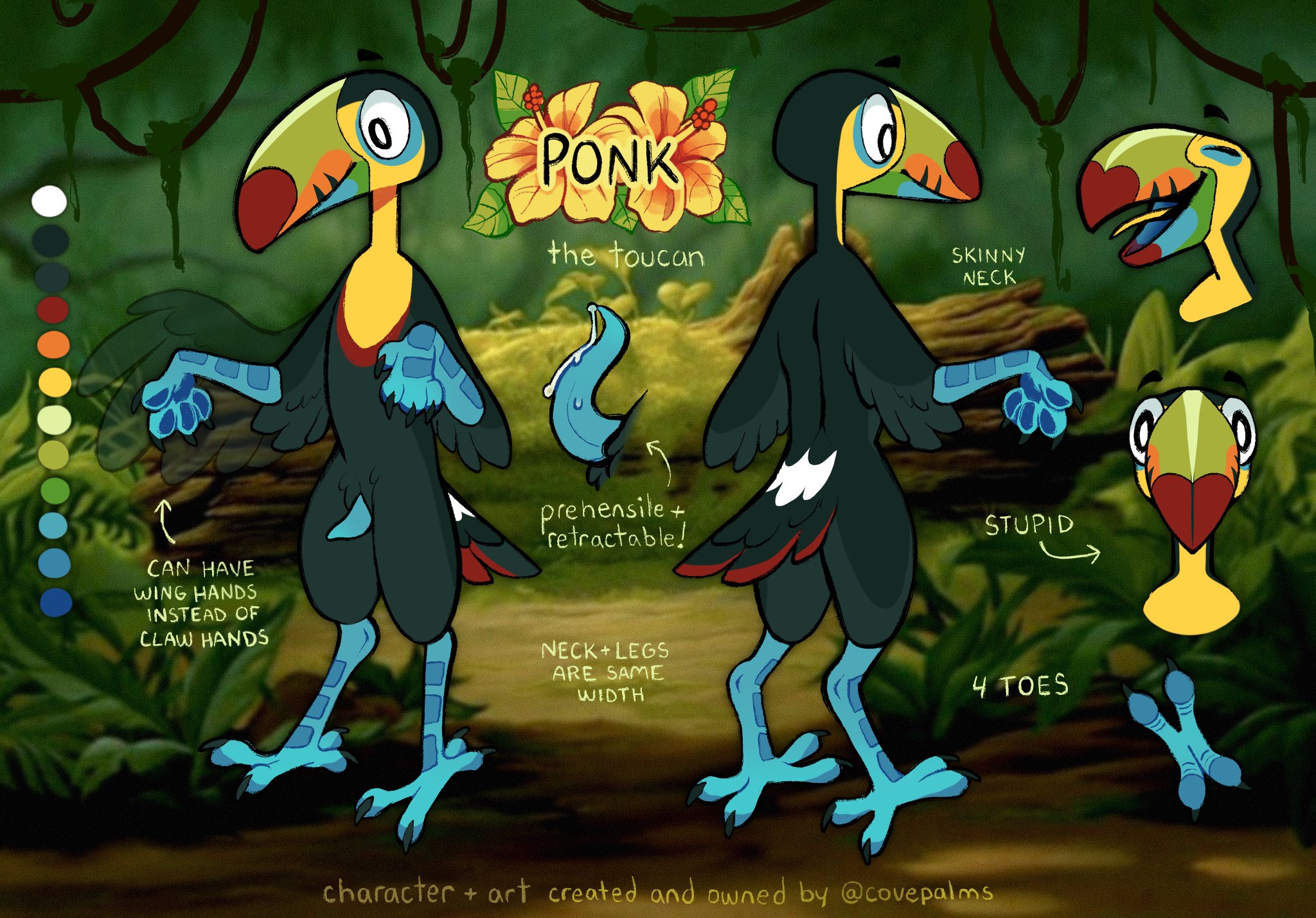 tangerine twink @ MP on Twitter: "introducing PONK the toucan!! 🥭🌺 (aka the fruit ever) he’s got ...