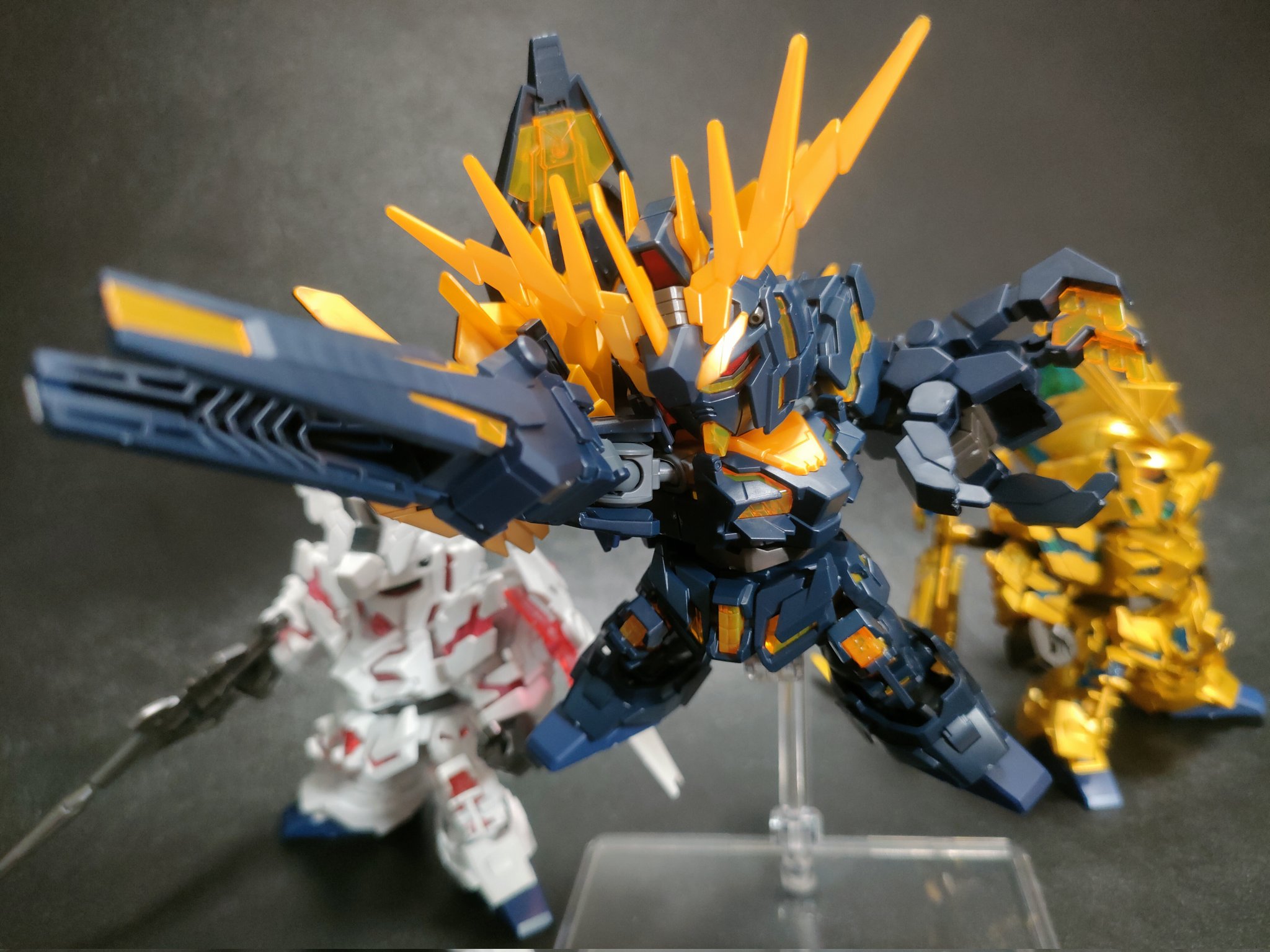 しもん on Twitter: "SDCS ユニコーンガンダム2号機 バンシィ （デストロイモード）＆バンシィ・ノルン パーツセット 世間がキャリバーンと盛り上がる横で 結構前に参考展示して ...