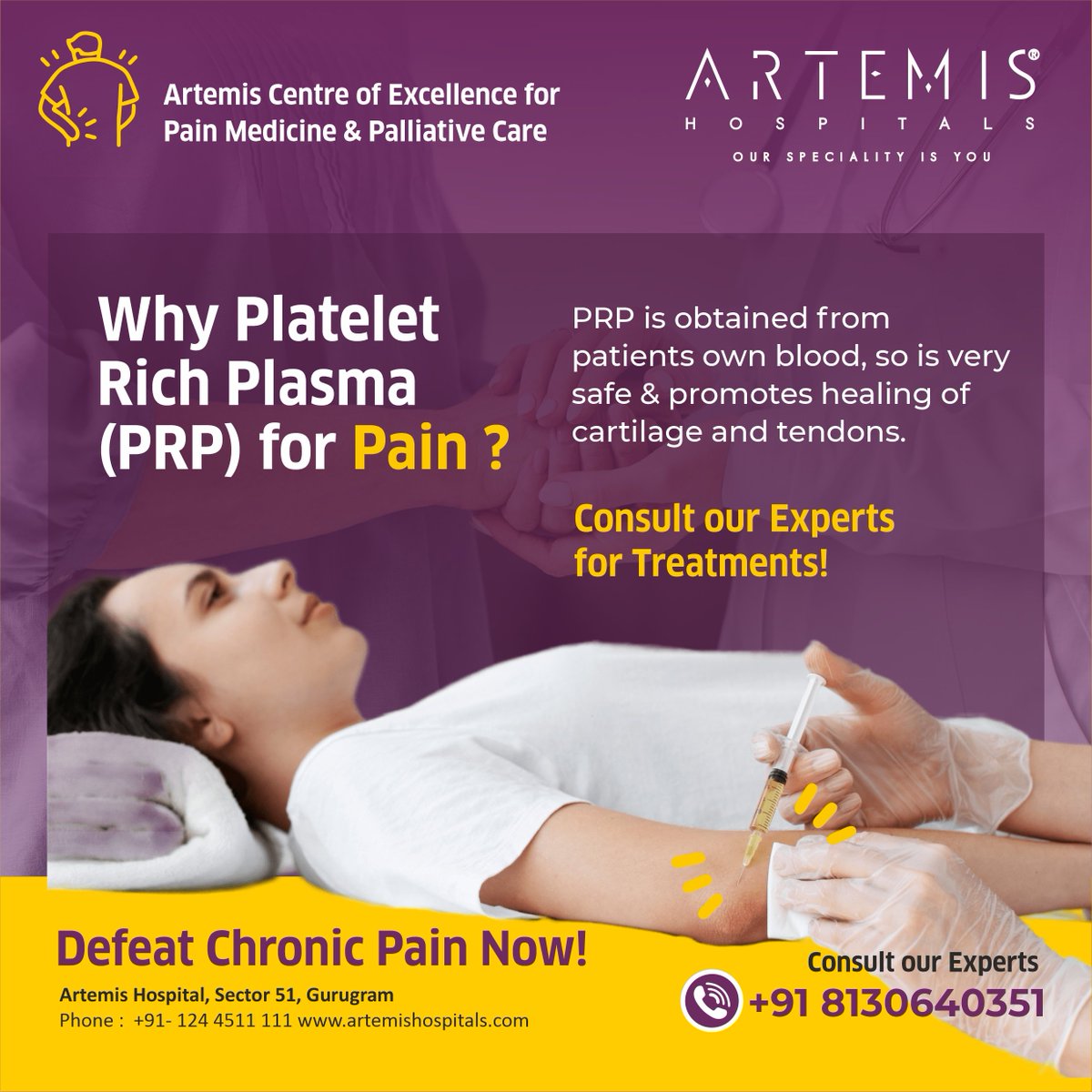Artemis Hospitals on Twitter: "Discover the Healing Power of Platelet Rich Plasma (PRP) Therapy ...