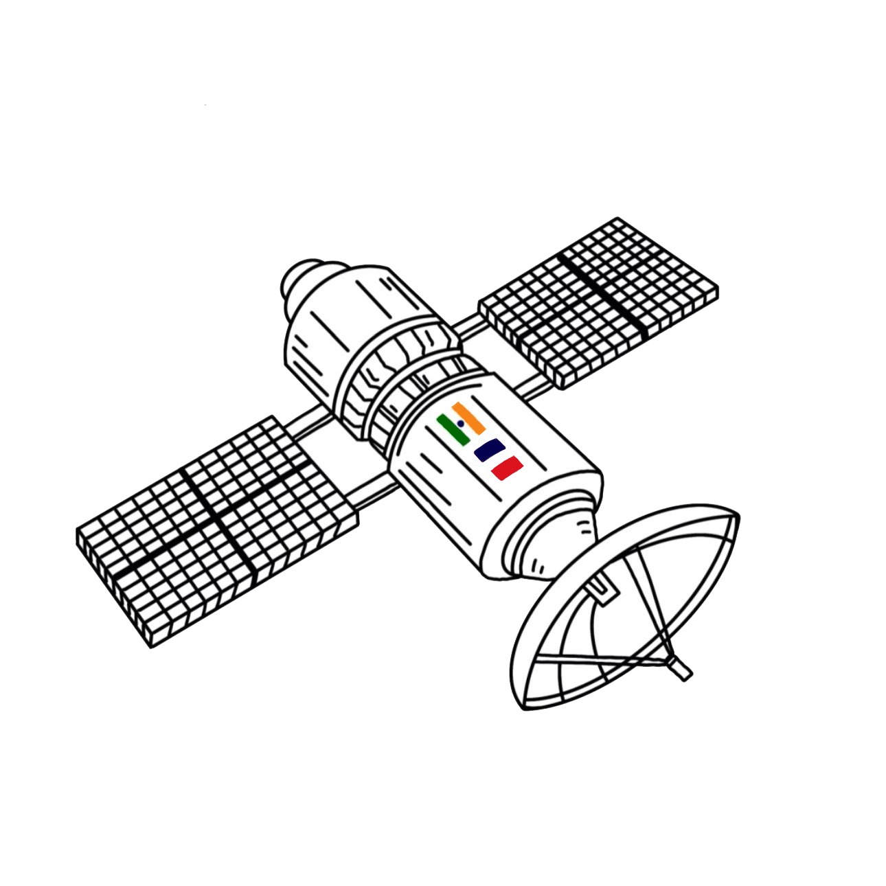 Space Satellite Drawing