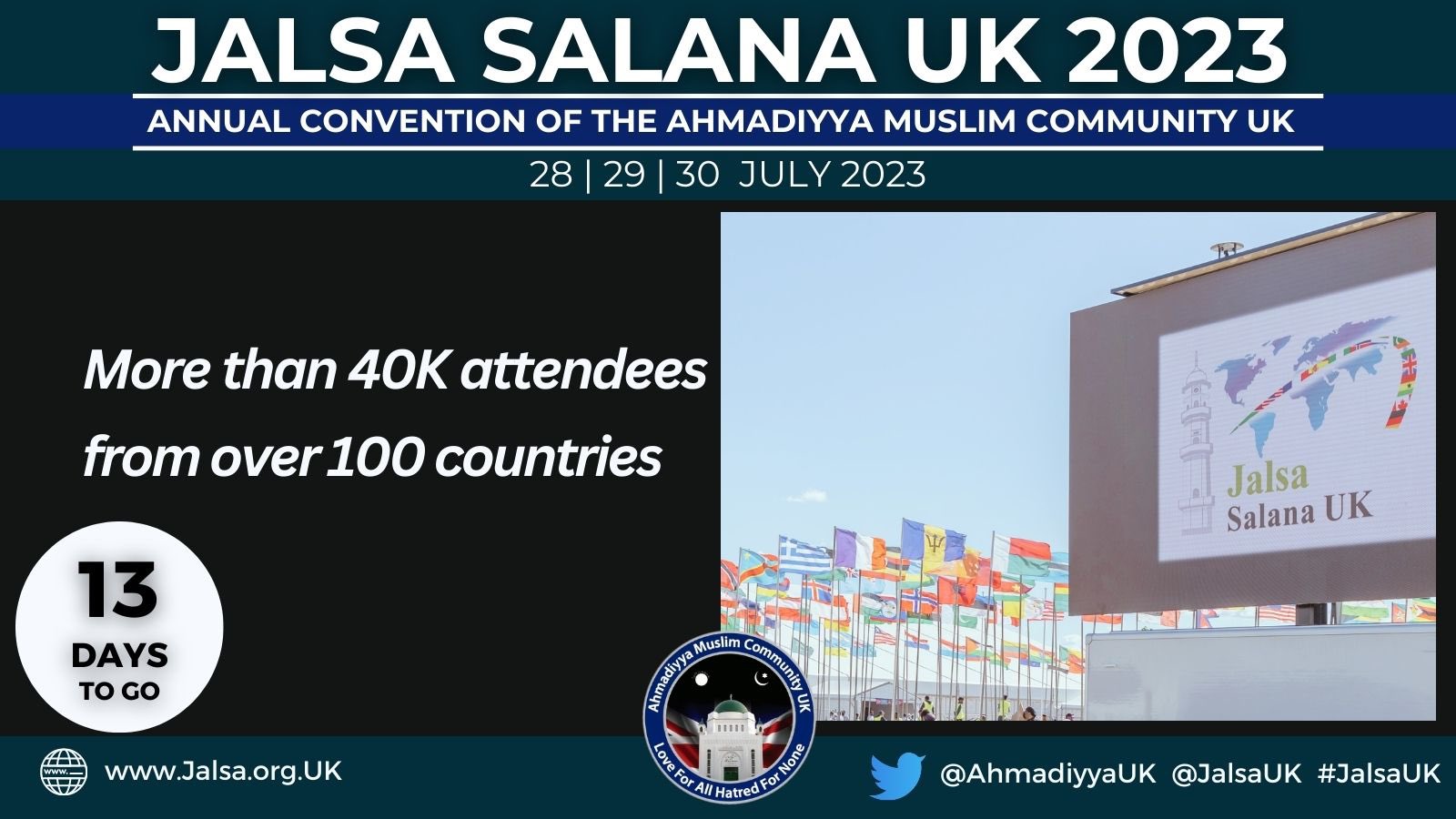 Ahmadiyya Uk On Twitter More Than 40 000 Delegates From Over 100