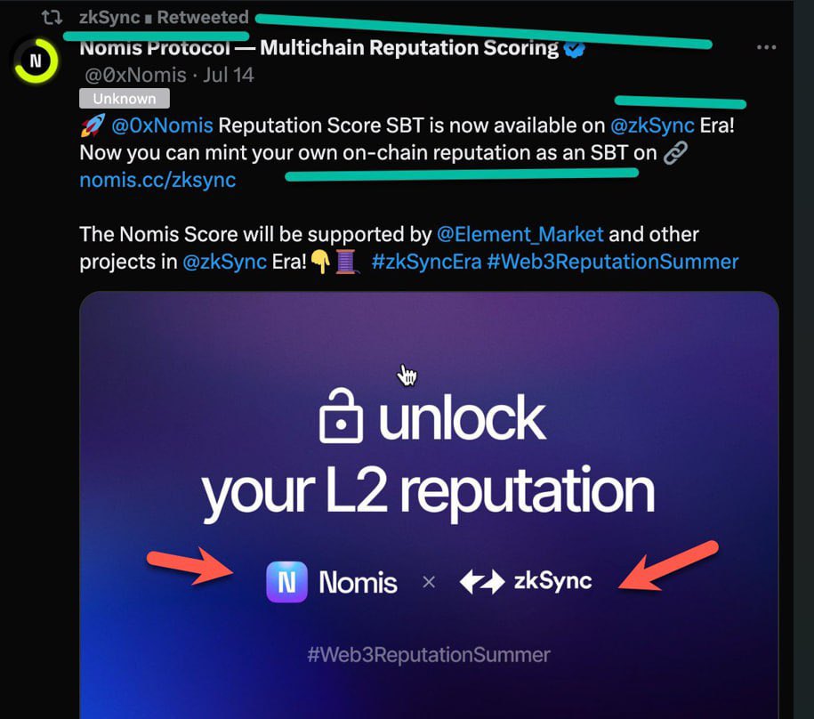 Trimai.lens (🌸, 🌿) on Twitter: "Mint Reputation Score Nomis x Zksyn Era Galxe vừa giới thiệu ...