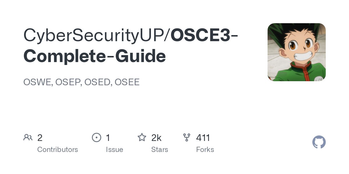 Ptrace Security GmbH on Twitter: "OSCE³ and OSEE Study Guide Awesome https://github.com ...
