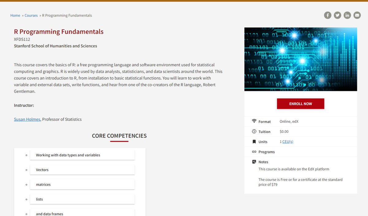 Stanford University is offering free online courses. There is no fee or ...