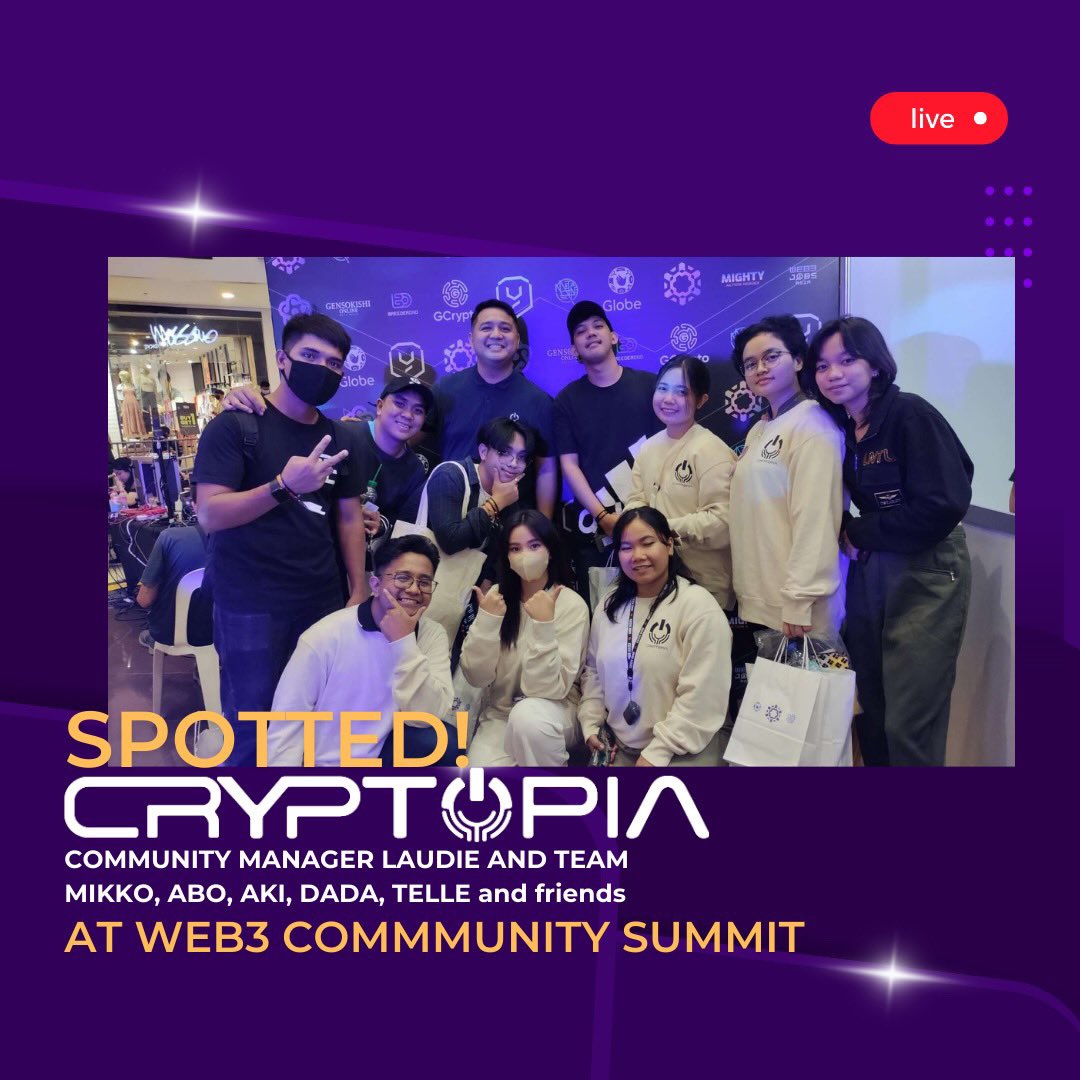 Cryptopia on Twitter: "Spotted: Cryptopia Community Manager and Discord Moderators at the Web3 ...