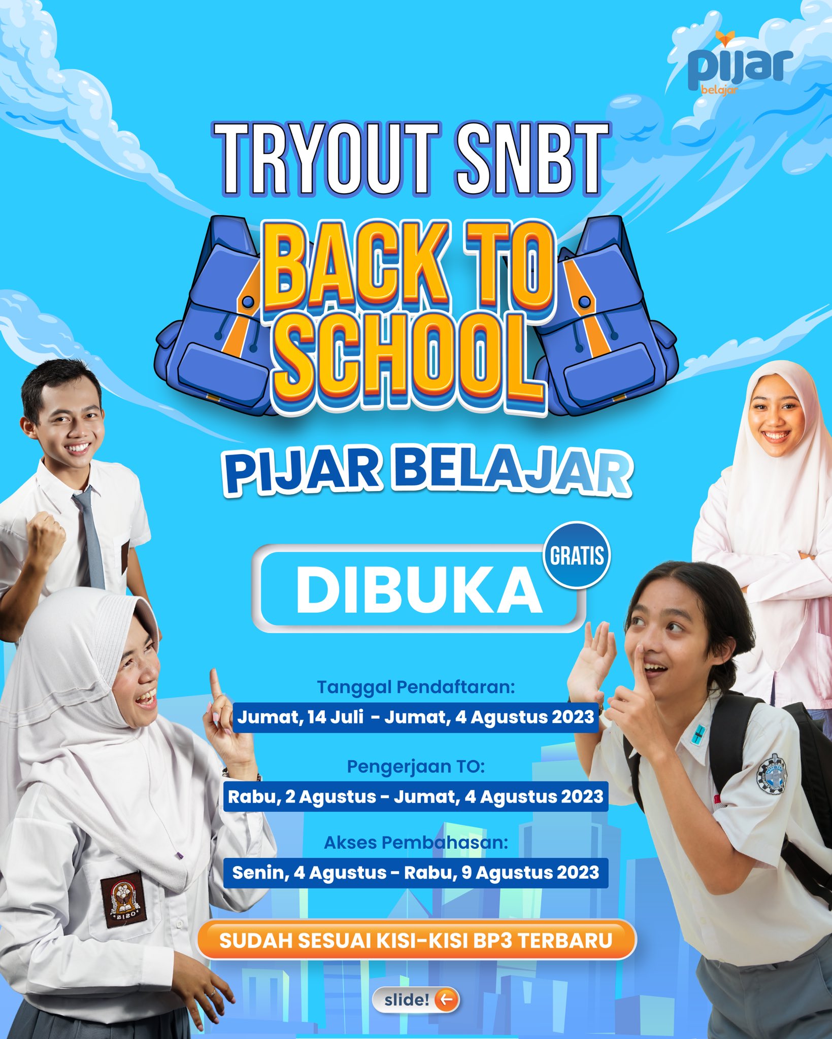 Tryout Gratis SNBT buat akt24 on Twitter: " ️DIBUKA ️⁣ 🌟 PENDAFTARAN Tryout SNBT Back to School ...