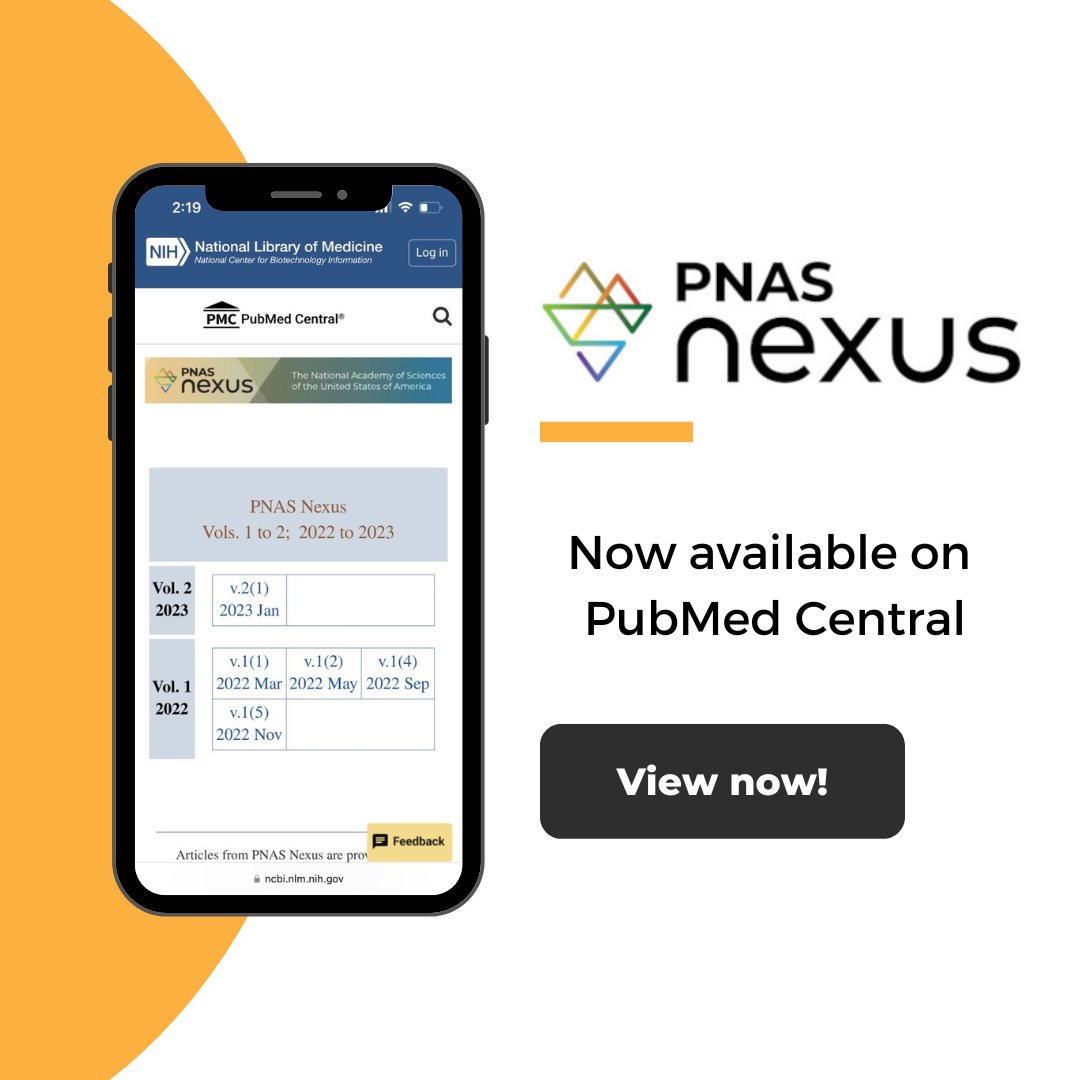 PNASNews on Twitter: "Did you know @PNASNexus can be found on PubMed Central? 📚 Explore all PNAS ...