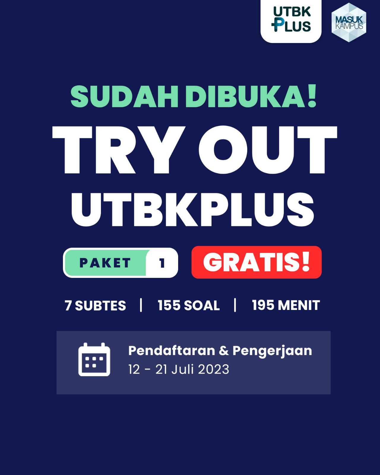 TRY OUT ONLINE UTBK SBMPTN (@utbkplus) / Twitter
