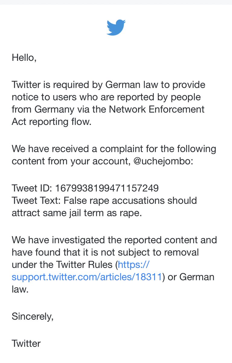 Imagine reporting this tweet🤦🏾‍♀️ na them!! - Thread from Uche Jombo ...