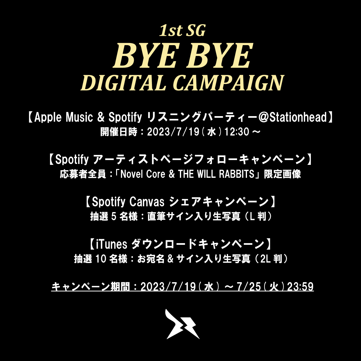 BMSG Official on Twitter: "Novel Core & THE WILL RABBITS 1st Single「BYE BYE」 Spotify / Apple ...