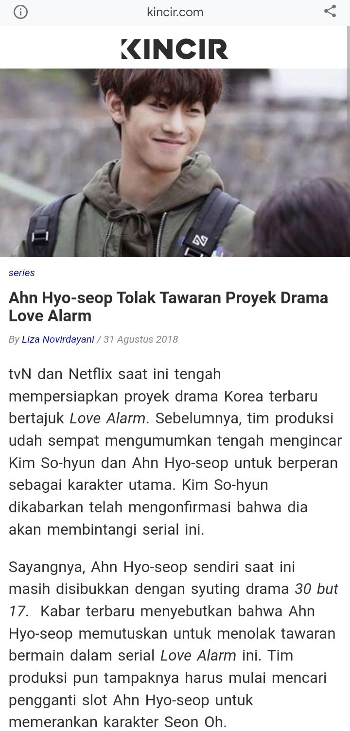 K-Drama Menfess on Twitter: "•kdm• GUE BARU TAU AHN HYO SEOP HAMPIR JADI SUNOH SADBOY ...