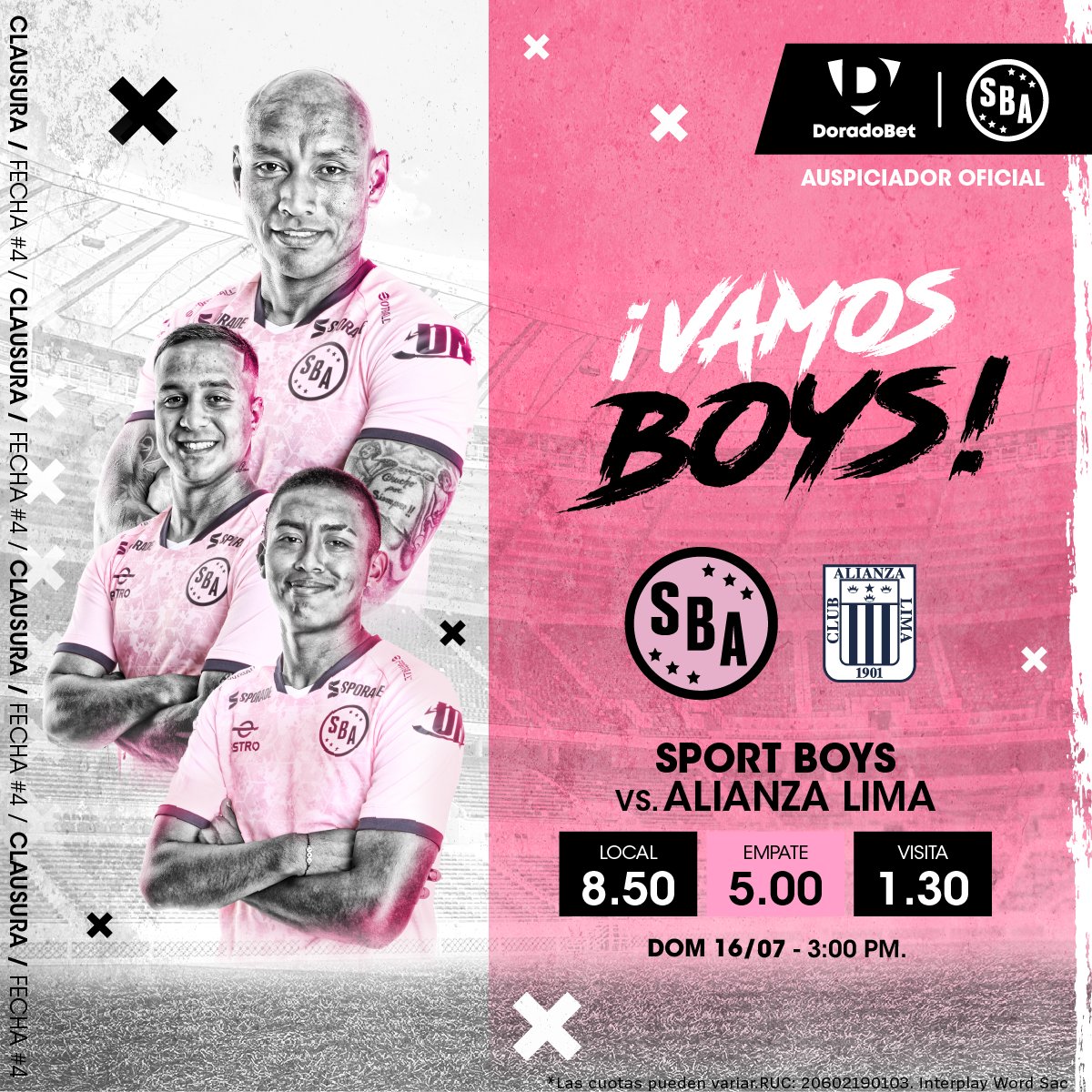 Club Sport Boys on Twitter: "🎶¡𝙑𝙖𝙢𝙤𝙨 𝘽𝙤𝙮𝙨, 𝙦𝙪𝙞𝙚𝙧𝙤 𝙫𝙚𝙧, 𝙊𝙏𝙍𝙊 𝙂𝙊𝙇!💗 Venimos anotando en 6 de ...