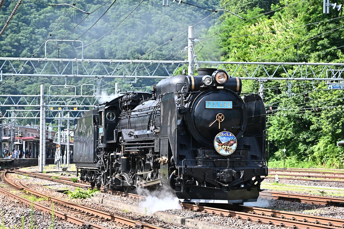 jun on Twitter: "期間限定水色ナンバープレートを装着したD51 498 SLぐんまみなかみ号の動画を公開しました機。 往年の中央西線中津川機関区の青ナンバーD51を再現 ...