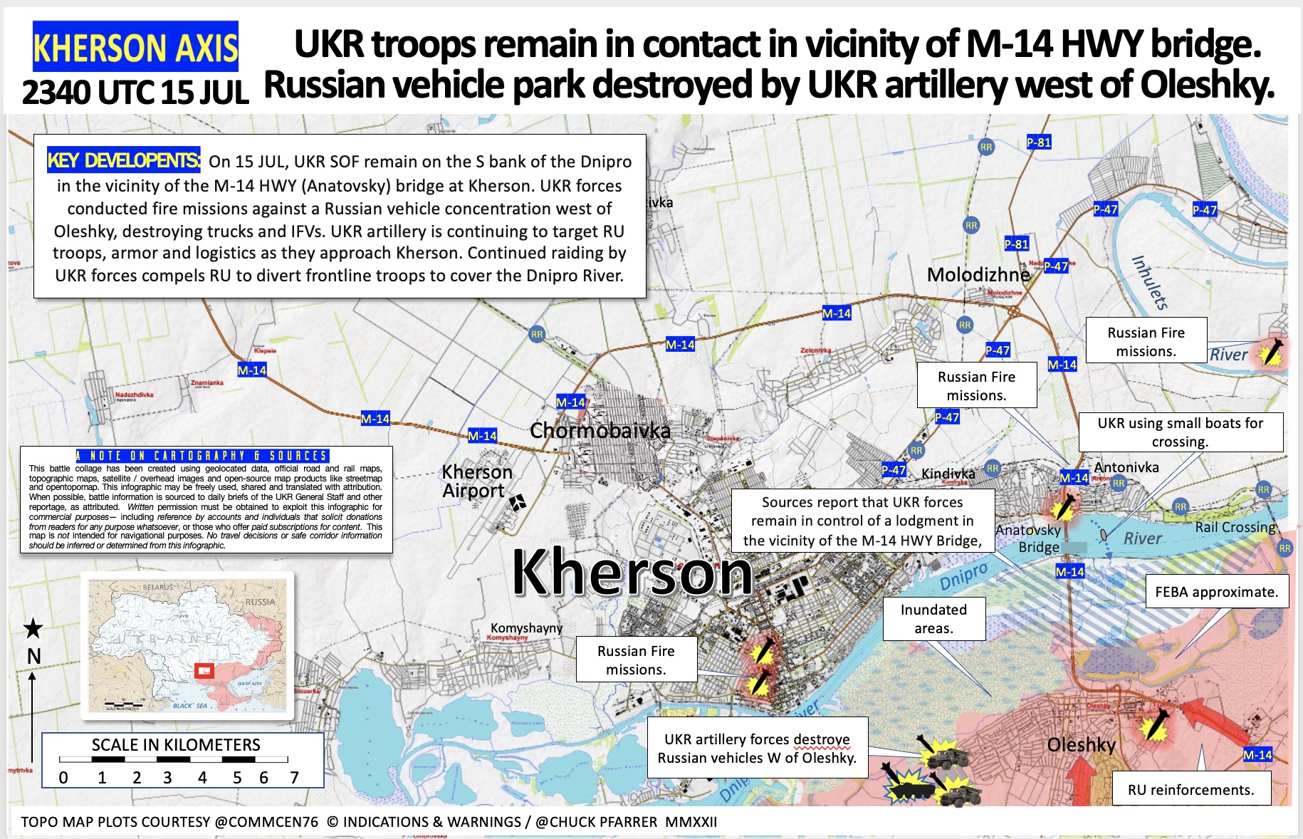 Chuck Pfarrer | Indications & Warnings | on Twitter: "KHERSON CITY /2340 UTC 15 JUL/ UKR SOF ...