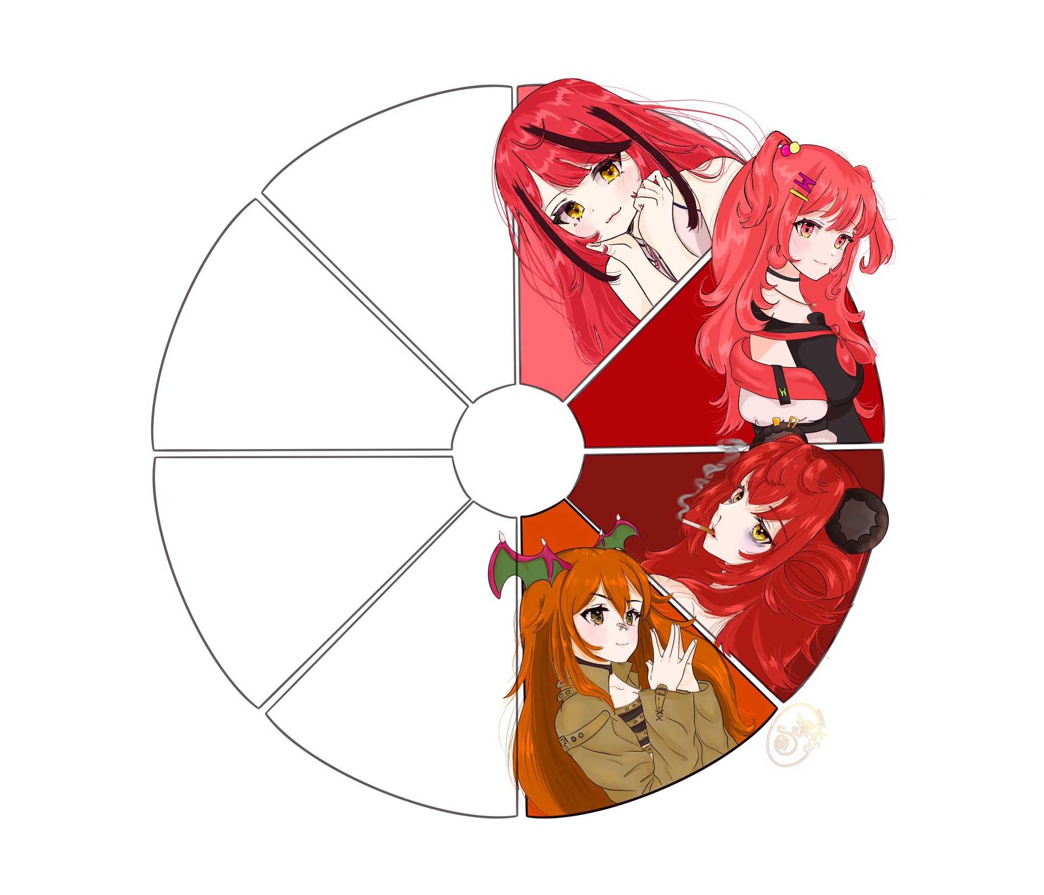 Sena Bonbon 🧡🛠️ on Twitter: "Wheel of wives continued! A little less red but still a redhead x3 ...