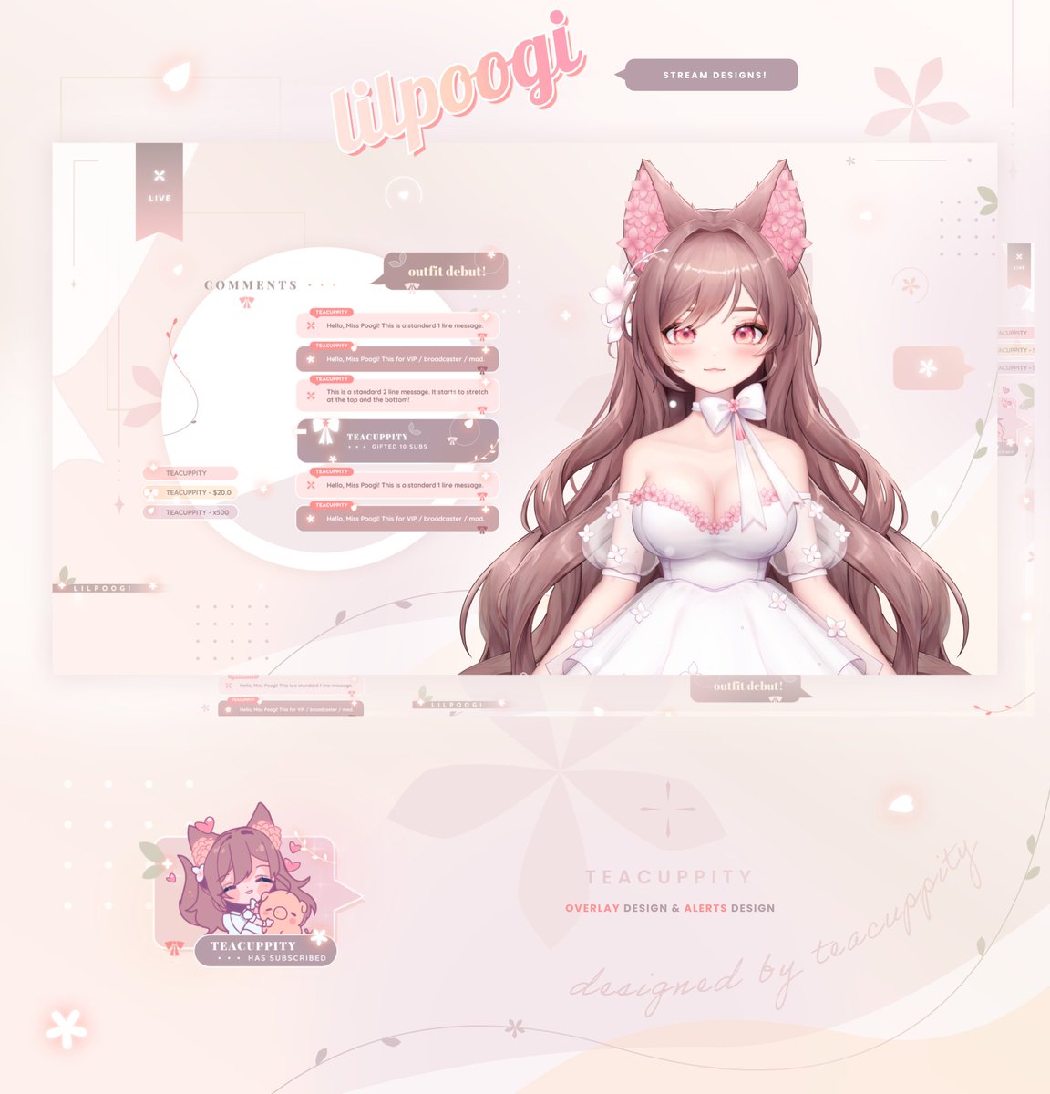 seol 🌾 merch shop open! on Twitter: "【お仕事告知】 ※ client: @lilpoogi 🐺🌸 #poogiart — for a lovely ...
