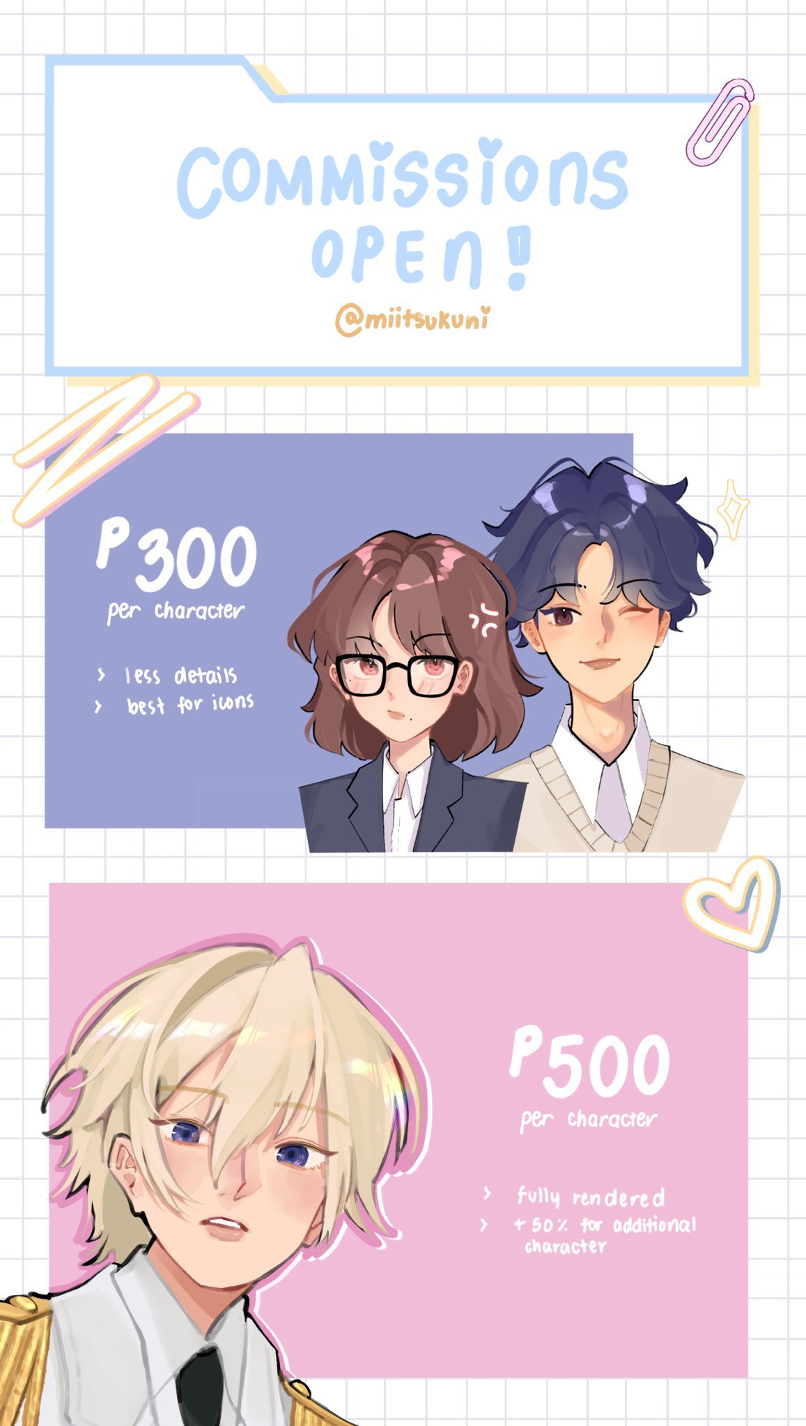 ً suzu 🐰 doing comms ! on Twitter: "🦢 comms open ↝ feel free to dm 💌 ↝ open at least before i ...