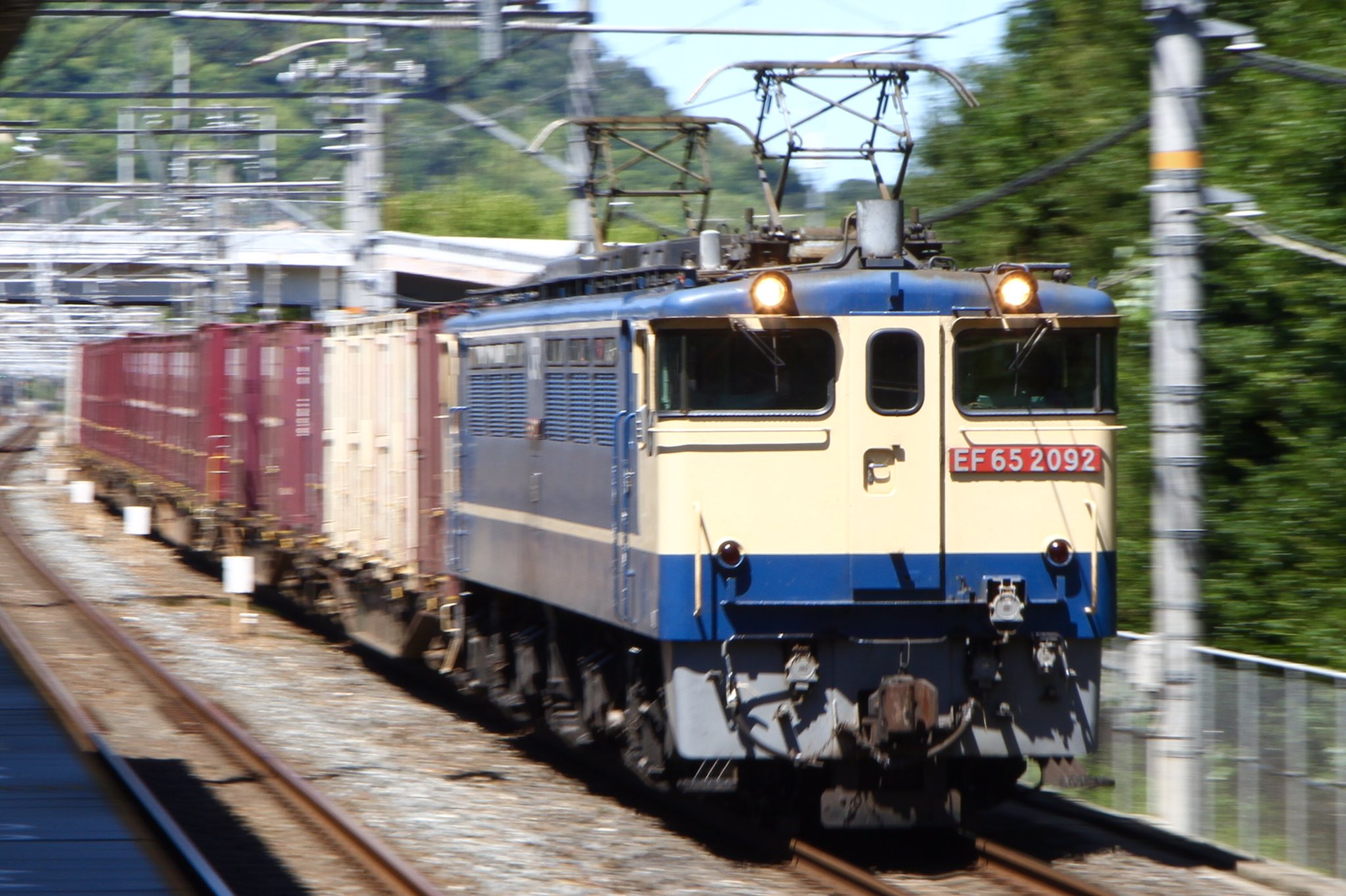 65大好きや！ on Twitter: "ご近所でのEF65おっかけ(*´∀`)＊ 05/07/16（日）5087レ EF65 2092 三連休の真ん中、夏本番のお天気 後のロンチキもあり ...