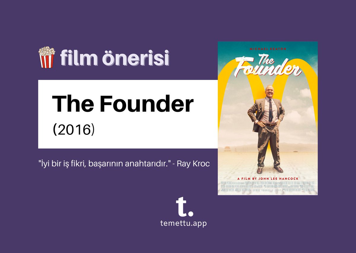 Temettü on Twitter: "🍿 #filmonerisi The Founder (2016) Ray Kroc'un ...