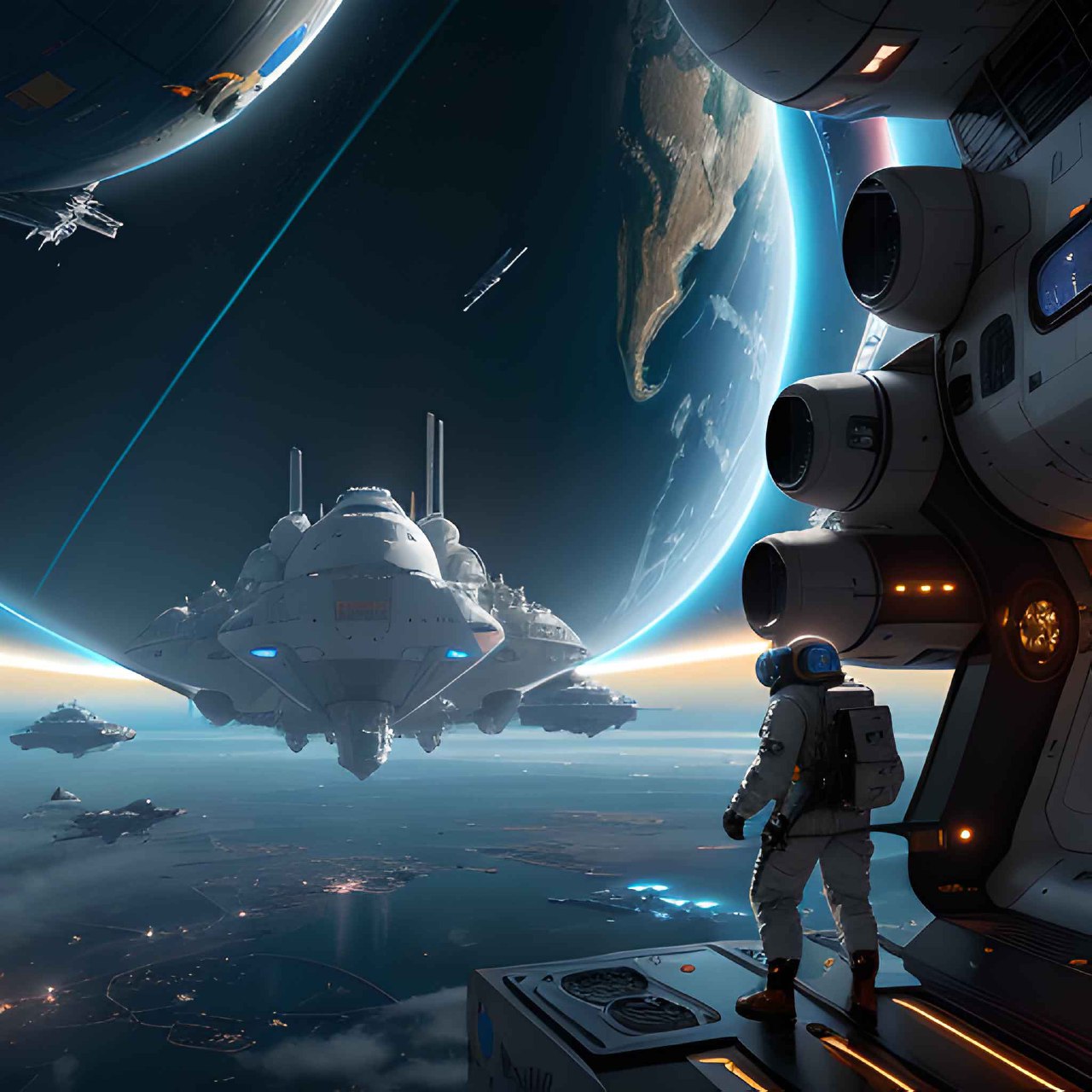 Space Station Screensaver Animated