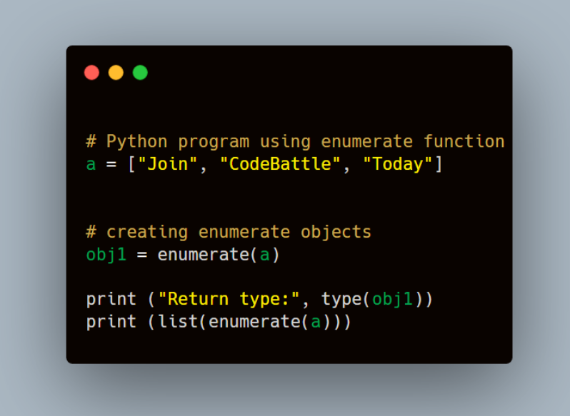 Codebattle On Twitter Python Tip ππ‘ Optimize Your Loops By Using Enumerate To Get Both The