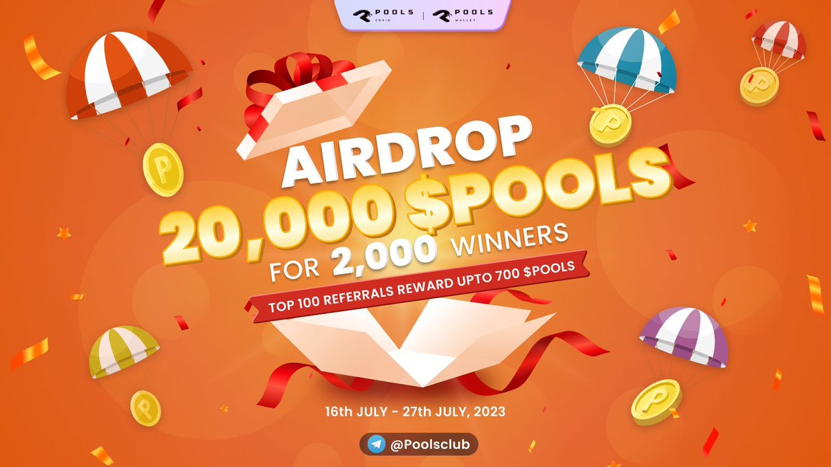 Airdrop Inspector on Twitter: "New airdrop: POOLS CHAIN x POOLS WALLET (POOLS) Total Reward ...