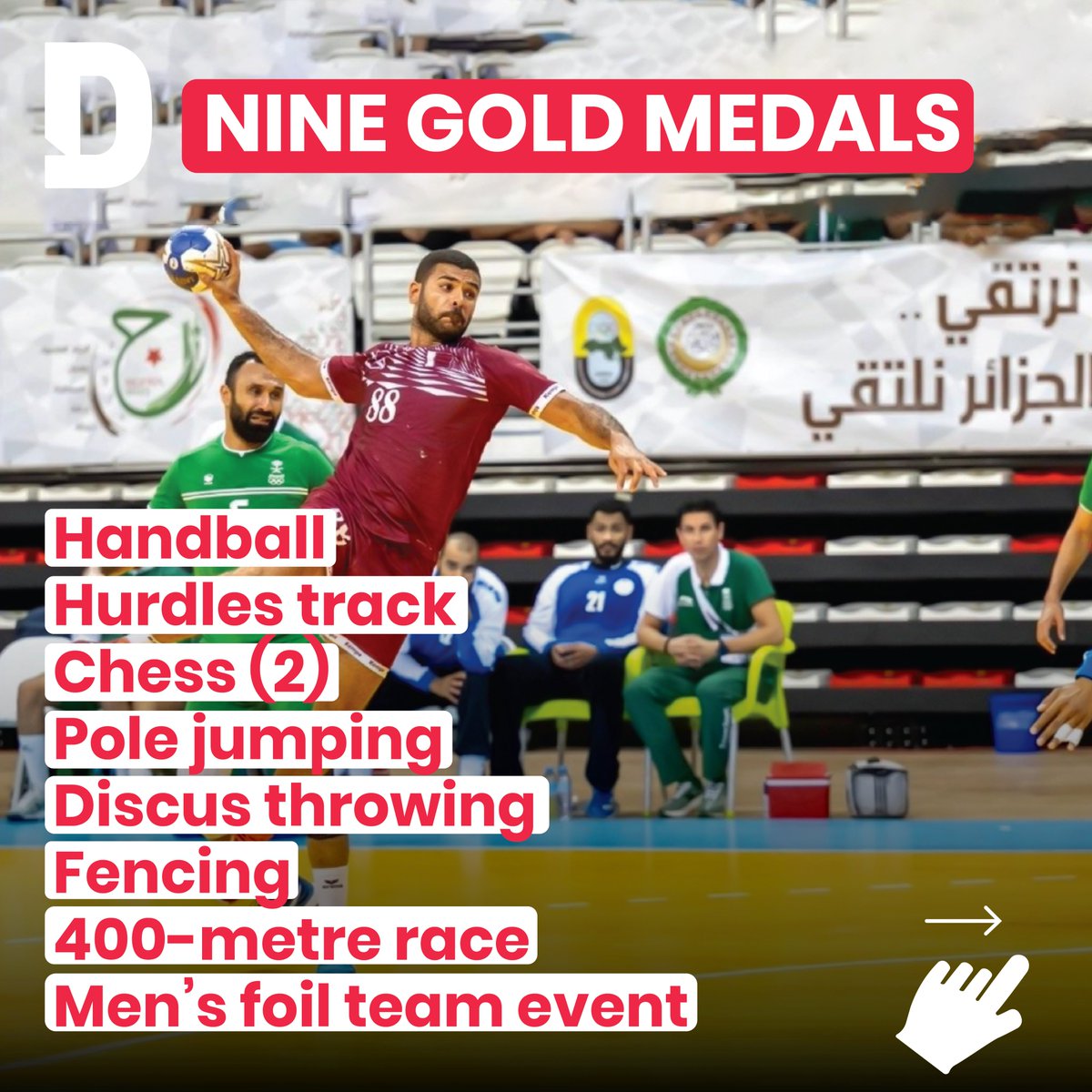 Doha News on Twitter: "The curtain has fallen on the Pan Arab Games 2023 with Team Qatar bagging ...