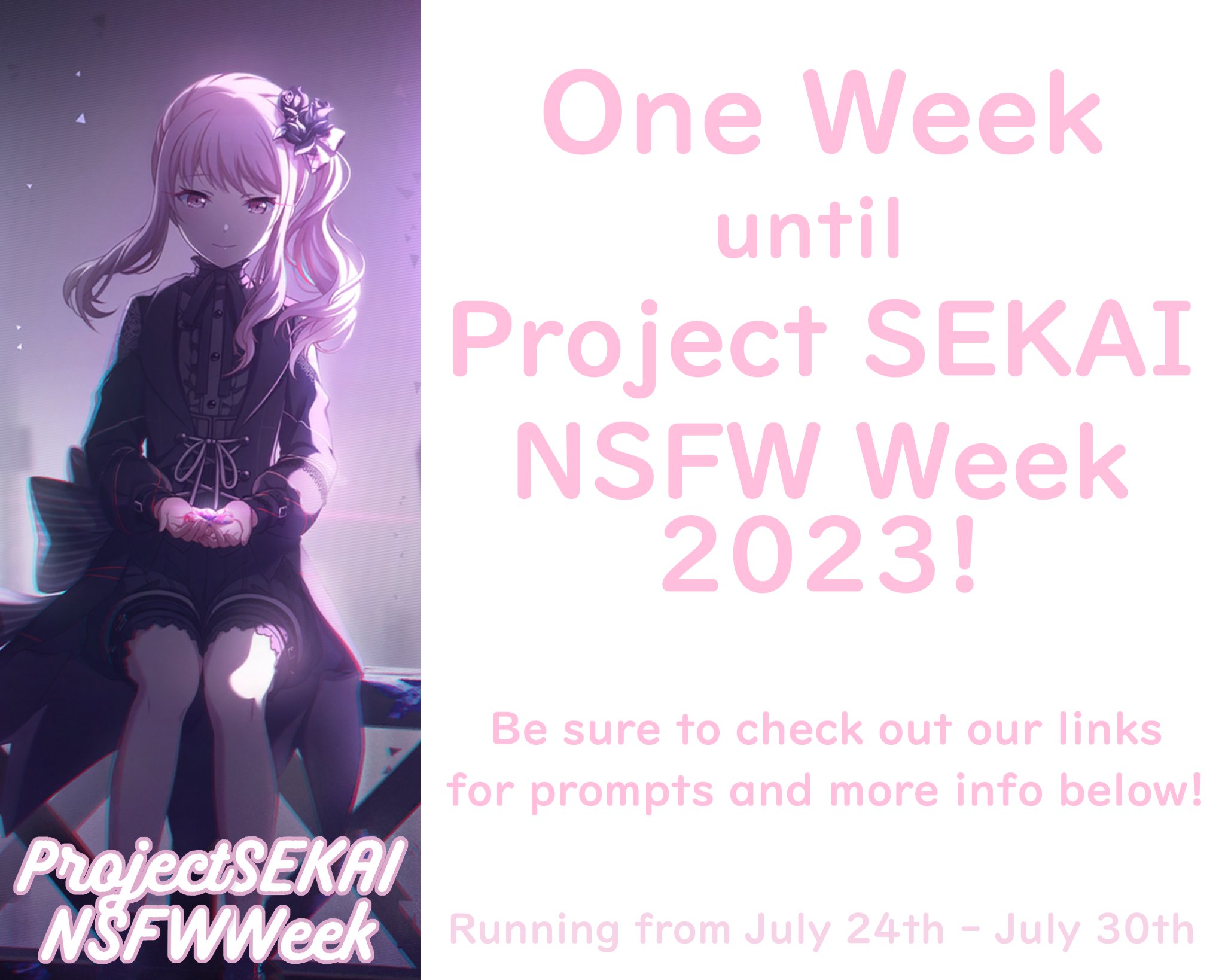 ProSeka NSFW Week 2023 🔞 on Twitter: "Only one week left until PRSK NSFW Week 2023 begins! Time ...