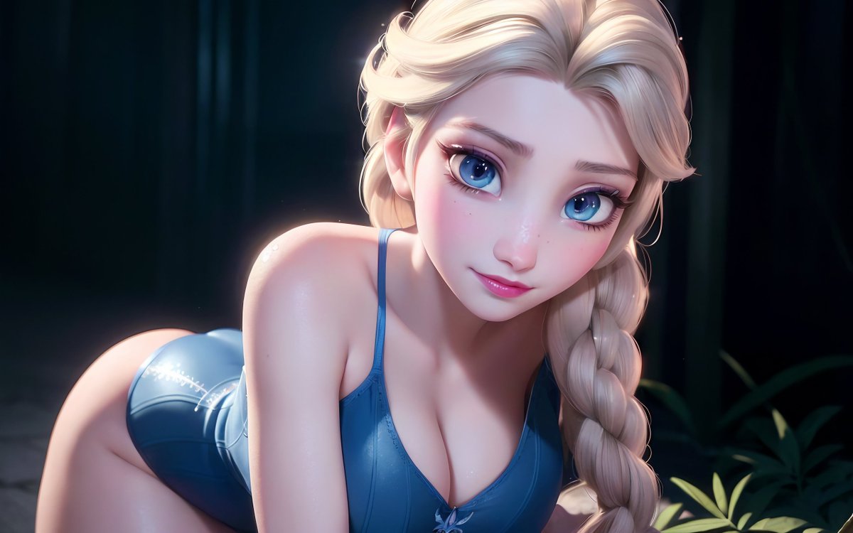 沈黙ω on Twitter: "#stablediffusion #AIart #Elsa #エルサ"