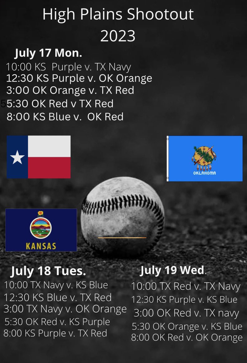 OFF-SPEED ATHLETICS on Twitter: "High Plains Shootout 2023 schedule and final pitching rotation ...