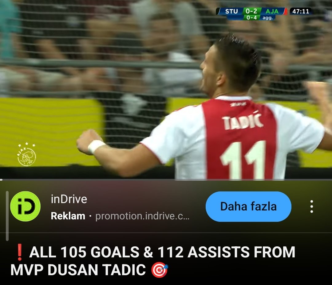 Fener Ajans 🇹🇷 on Twitter: "Ajax, YouTube kanalı üzerinden Tadic'in Ajax forması altında attığı ...