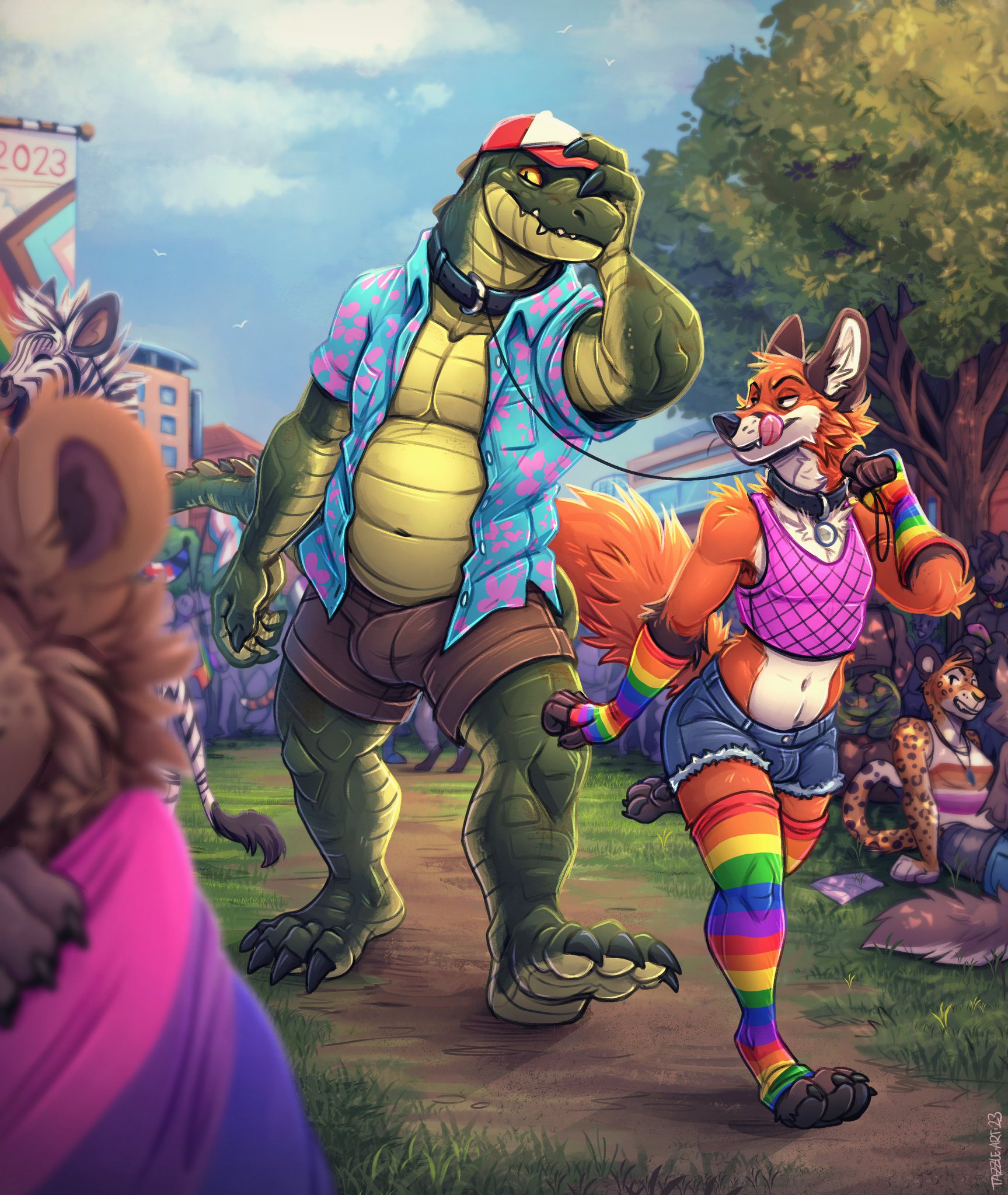 Weredog on Twitter: "Gideon catches a wild Nile at the pride parade! Honestly adorable seeing ...