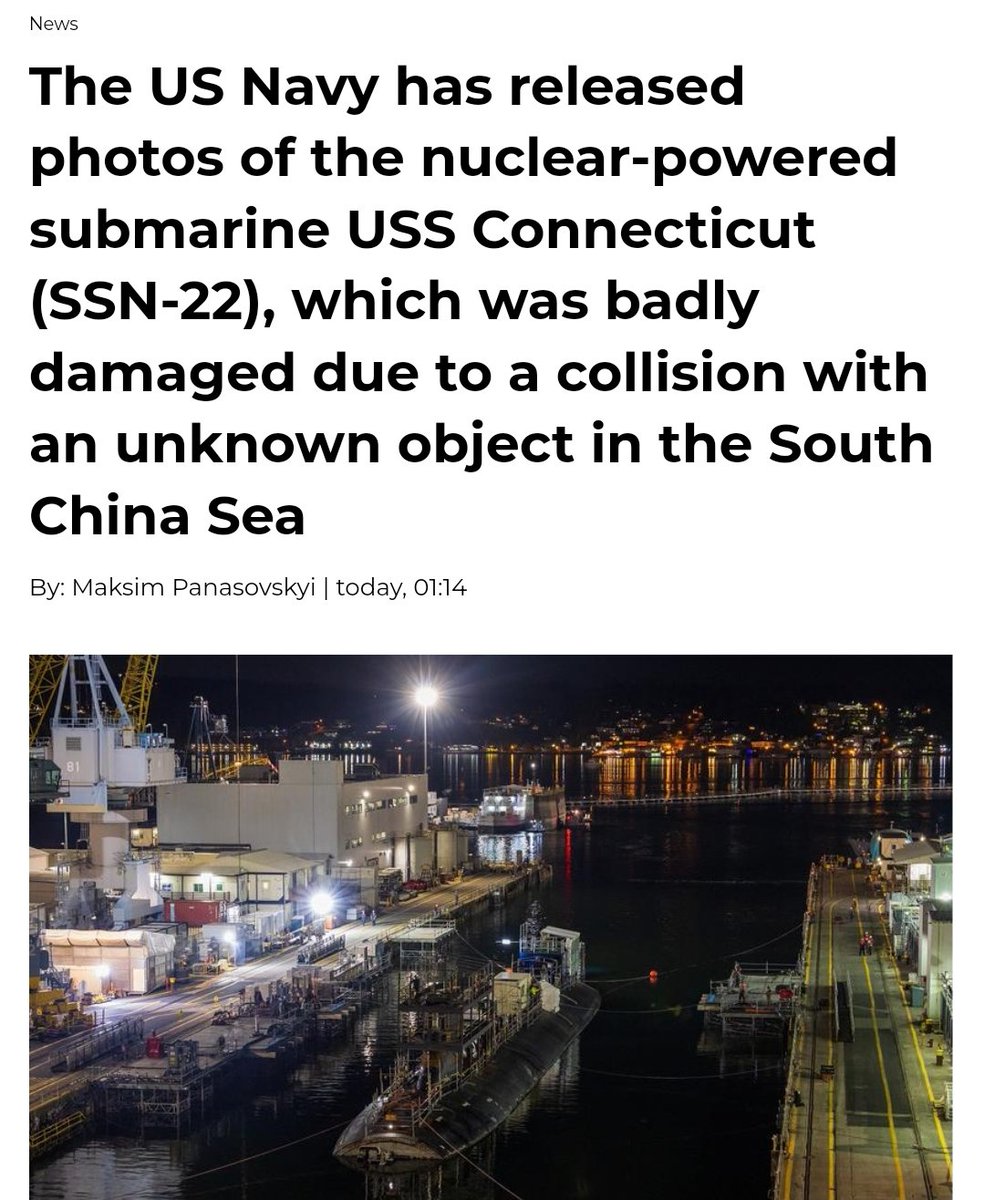 Trollstoy on Twitter: "The US Navy is conducting repairs to the nuclear-powered submarine USS ...