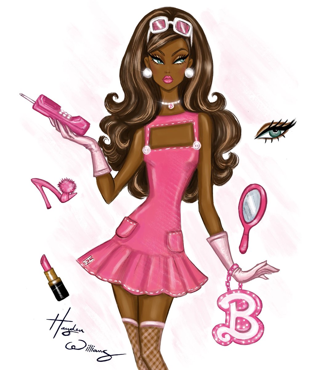 Black Barbie Clip Art