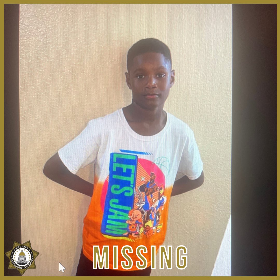 Sacramento Sheriff on Twitter: "***AT RISK MISSING CHILD*** Rashad Gray, 11 years old; 5’1,” 110 ...