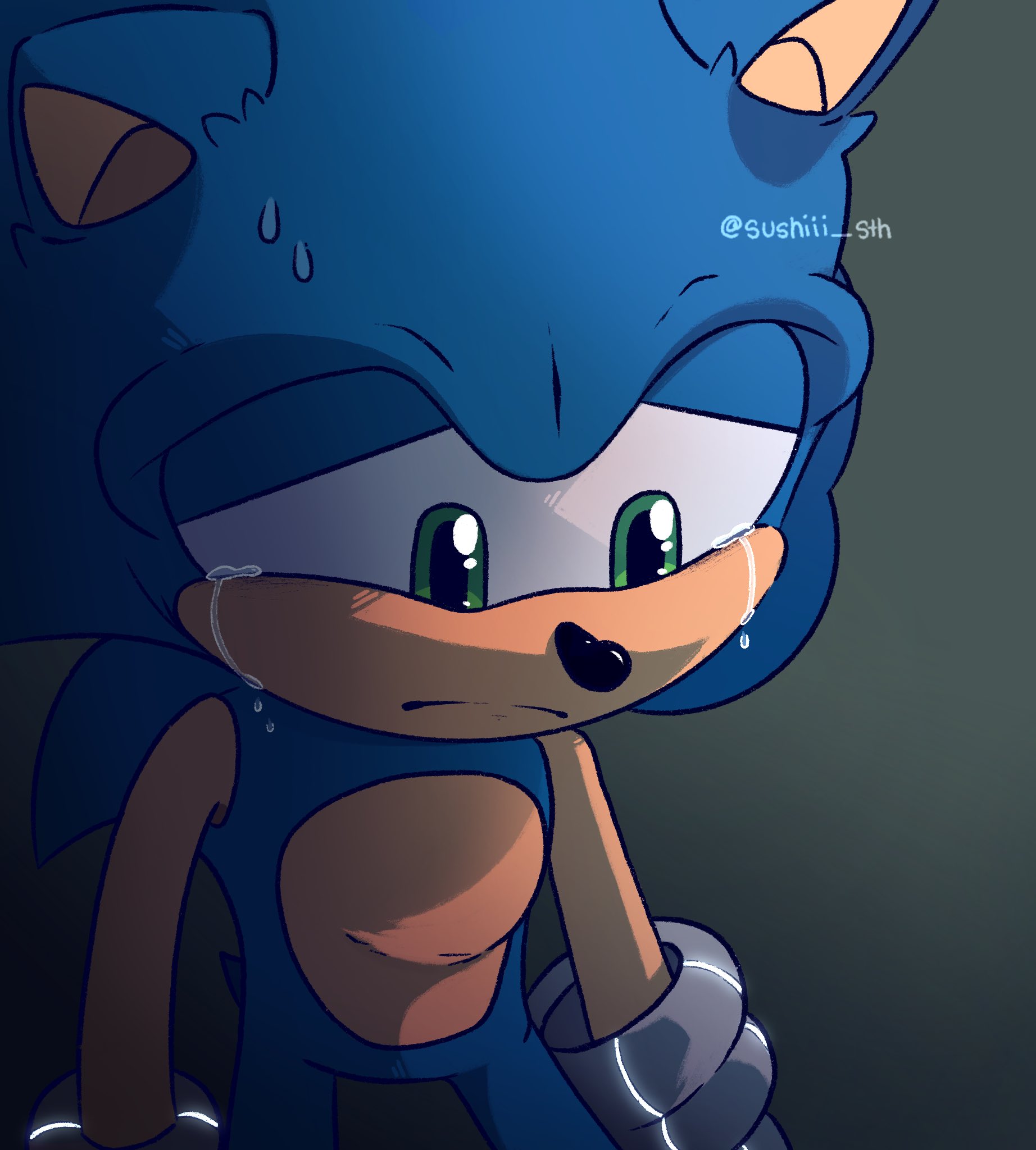 Sonic The Hedgehog Sad Fan Art
