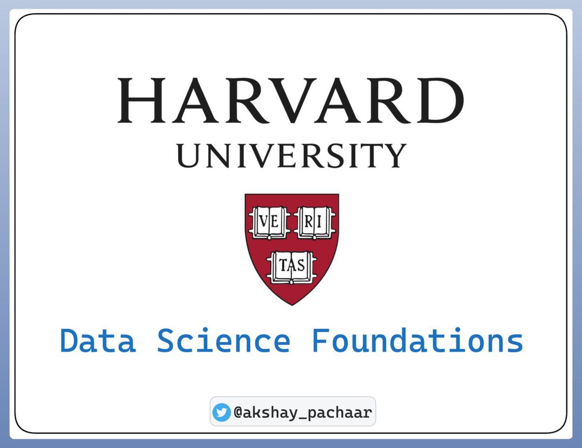 哈佛大学正在提供免费的世界一流数据科学教育！ 课程封面： Python 数据可视化 概率 统计数据 机器学习 数据科学：顶峰 基于项目的教学法，可让您在构建时学习！🚀
