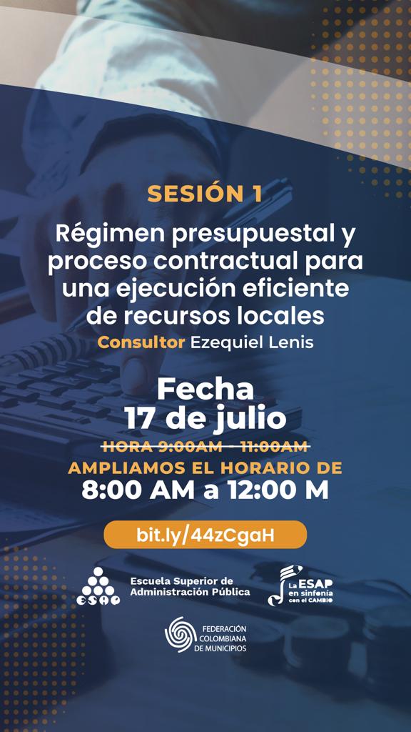 Fedemunicipios on Twitter: "Mañana Fedemunicipios y la @ESAPOficial realizarán la Sesión #1 ...