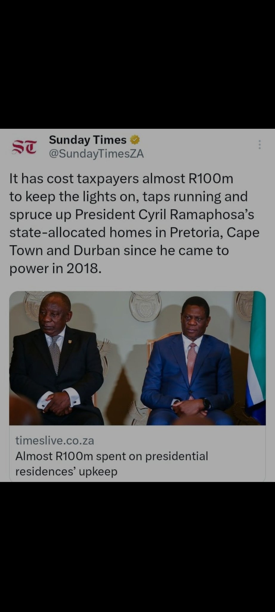 GM.Sky. 💚💙💛 on Twitter: "@ATNewsSA Wer not surprised. Comrades are collecting millions ...