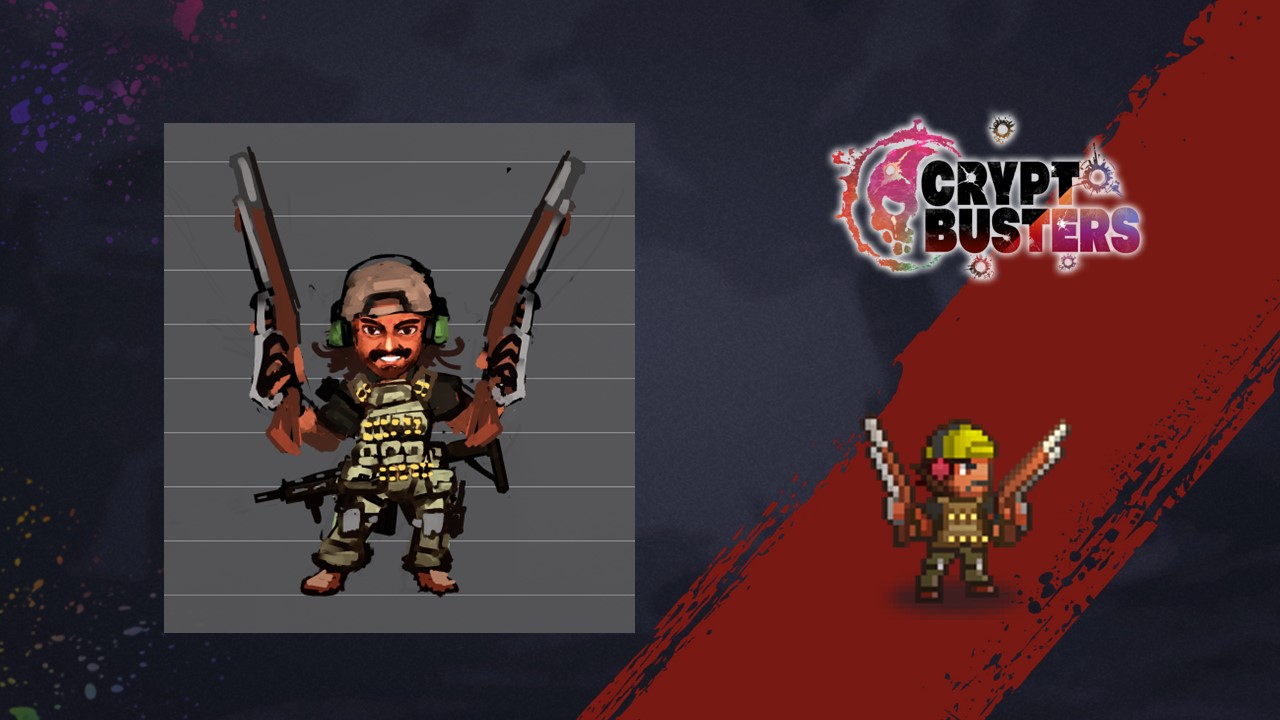 Crypt Busters on Twitter: "📢Character Setting Campaign Day 7 This badass is holding two shotguns ...